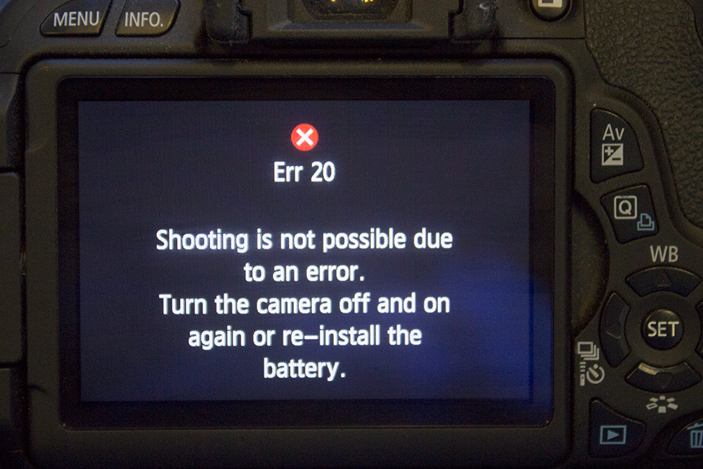 Error 20 Shutter Failure Error 20 Shutter Failure